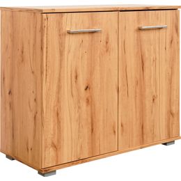 Hochkommode Priess "Lindau" Sideboards Gr. B/H/T: 82 cm x 71 cm x 38 cm, beige (astkernbuchefarben) Türkommode