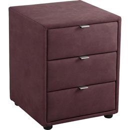 Jockenhöfer Nachtkonsole JOCKENHÖFER GRUPPE "Lore" Sideboards Gr. H/T: 53 cm x 45 cm, 3, lila (aubergine 344, 05)