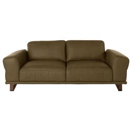 2,5-Sitzer W.Schillig "montanaa", gr&uuml;n (camouflage z69), B:212cm H:78cm T:94cm, Sofas, mit Metallkufen in Bronze pulverbeschichtet, Breite 212 cm