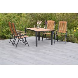 Garten-Essgruppe Merxx "»Athos«" Sitzmöbel-Sets beige (natur, natur, graphit) Tisch: LxB: 150x90 cm