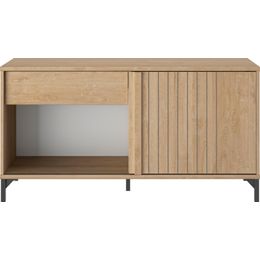 Aktenschrank GAMI "Faro" Schränke Gr. B/H/T: 135cm x 70cm x 40cm,, braun (eiche hell) moderner Industrial Look