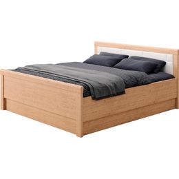 Einzelbett Priess "Arnsberg", braun (livorno buche, weiß), B:188cm L:208cm, Betten, Kinder-Einzelbett Jugendbett Bettgestell, Komfortliegehöhe