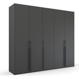 Drehtürenschrank Rauch "Skat Pure" Schränke Gr. B/H/T: 251 cm x 235 cm x 63 cm, 5 St., grau (graphit) mit eleganten Griffstangen und praktischer Innenausstattung