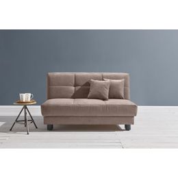 ell+ell Schlafsofa ELL + ELL "Tilda", braun (schlamm), B:145cm H:90cm T:100cm, 100% Polyester, Sofas, Schlafsofa, Breite 145 cm, inkl. 2 Zierkissen