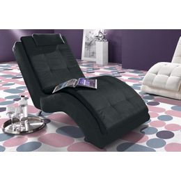 Relaxliege Inosign "Vengo 2", schwarz, B:70cm H:92cm T:170cm, Sofas