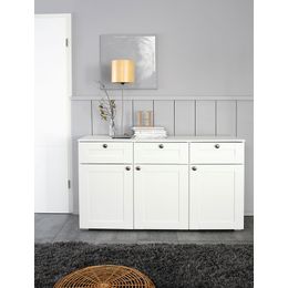 Kombikommode Rauch "Skagen" Sideboards Gr. B/H/T: 140 cm x 81 cm x 42 cm, 3 St., weiß