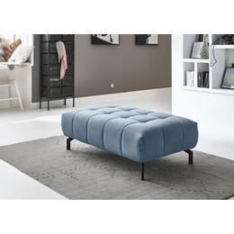 Sitzhocker DIE PLANBAR "MP-IN18022" Hocker Gr. B/H/T: 126cm x 42cm x 76cm, Chenille, blau (aqua)