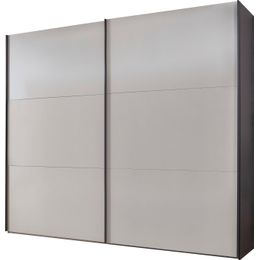 Schwebetürenschrank Wiemann "Korfu" Schränke Gr. B/H/T: 246,9 cm x 236 cm x 67 cm, 2 St., grau hochwertige Beschläge