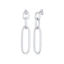 Paar Ohrstecker Elli "Glieder Basic Hänger Blogger 925 Silber" Ohrringe Gr. OneSize, ohne Stein, Silber 925 (Sterlingsilber), silberfarben (silber) Damen