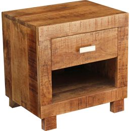 Nachtkommode Home Affaire "Titlis" Sideboards Gr. B/H/T: 40 cm x 40 cm x 30 cm, 1 St., beige (natur, braun)