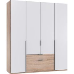 Kleiderschrank wimex "New York" Schränke Gr. B/H/T: 180 cm x 208 cm x 58 cm, 4 St., weiß (struktureichefarben hell, front weiß) wahlweise 208 oder 236cm hoch