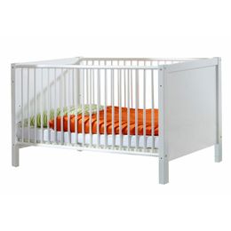 Babybett wimex "Helsingborg", wei&szlig; (alpinwei&szlig;), B:74cm H:77cm L:150cm, Holzwerkstoff, Babybetten, Babybett