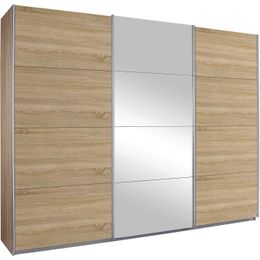 Schwebetürenschrank Rauch "Gandra" Schränke Gr. B/H/T: 271 cm x 210 cm x 62 cm, 3 St., beige (struktureichefarben hell uni)