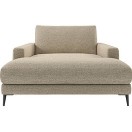 Chaiselongue Inosign "Downtown Loungemöbel zum Relaxen, B/T/H: 132/170/84 cm", beige (sand), B:132cm H:84cm T:170cm, 96% Polyester, 4% Polyacry, Sofas, auch in Bouclé, Cord und Easy care - leicht mir Wasser zu reinigen