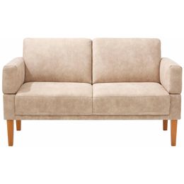 Sofa Home Affaire "Fehmarn", beige, B:190cm H:98cm T:81cm, Luxus Microfaser (Zusammensetzung: 100% Polyester), Sofas, 3-Sitzer-Sofa 2-Sitzer-Sofa, in 3 Breiten