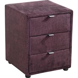 Jockenhöfer Nachtkonsole JOCKENHÖFER GRUPPE "Lore" Sideboards Gr. H/T: 53 cm x 45 cm, 3, lila (aubergine 423, 15)