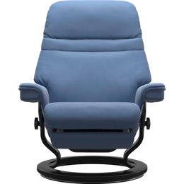 Relaxsessel stressless, B:79cm H:103cm T:78cmlazuli blau batick, Leder BATICK: BATICK ist ein leicht korrigiertes, durchgef&auml;rbtes und genarbtes