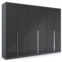 Drehtürenschrank Rauch "Glamour by Quadra Spin" Schränke Gr. B/H/T: 271 cm x 210 cm x 54 cm, 6 St., grau (graumetallic, hochglanz effektgrau)