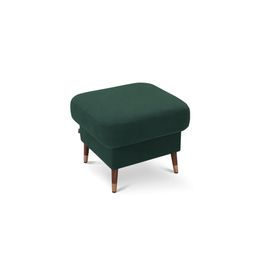 Hocker exxpo - SOFA FASHION "Polly" Gr. B/H/T: 58 cm x 48 cm x 58 cm, Samtvelours, braun (pine) Sitzhocker