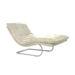 Relaxliege W.Schillig "daily dreams", beige (sahara s37), B:75cm H:91cm T:170cm, Stoff S37 (100% Polyester), Sofas, in Waffelkissen-Optik, wahlweise mit Motor, silber matt, in 2 Breiten