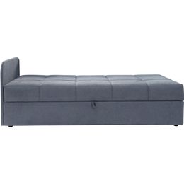 Schlafsofa Alina "Marla", blau (denimblau eqe 16), B:205cm H:73cm T:91cm, Chenille EQE (100% Polyester), Sofas, Schlafsofa, inkl. Stauraum, Armlehne wahlweise links ode rechts