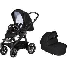 Kombi-Kinderwagen Hartan "Racer GTS - Casual Collection" schwarz (black pinstripe) Baby Kinderwagen mit Falttasche Trend; Made in Germany