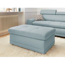 Sit & More Hocker SIT & MORE "Riva", blau (aqua), B:102cm H:45cm T:66cm, Struktur (100% Polyester);Flachgewebe (100% Polyester);Luxus-Microfaser (100% Polyester) 100% Polyester, Hocker, Hocker