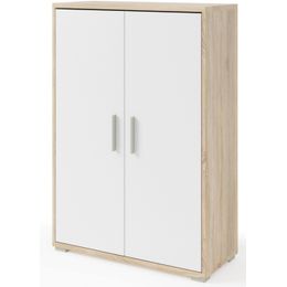 Aktenschrank BEGA OFFICE "Office Line" Schränke Gr. B/H/T: 79cm x 114cm x 35cm, 2 St., weiß (eiche sonoma/weiß) Büroschrank, Aktenschrank Mehrzweckschrank wahlweise in 3 Farben