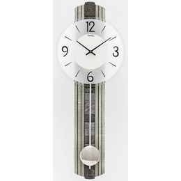 Pendelwanduhr AMS "W7490" Wanduhren Gr. B/H/L: 23 cm x 6 cm x 62 cm, grau