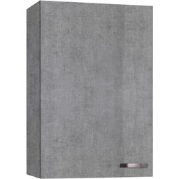 Hängeschrank Optifit "Cara" Schränke Gr. B/H/T: 60 cm x 89,6 cm x 34,9 cm, 1 St., grau (beton, beton) Breite 60 cm