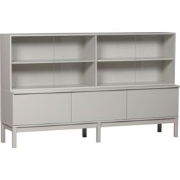 Hochschrank Woood "Combi-Klink" Schränke Gr. B/H/T: 200 cm x 120 cm x 46 cm, grau Sideboard H 120 cm x B 200 T 46