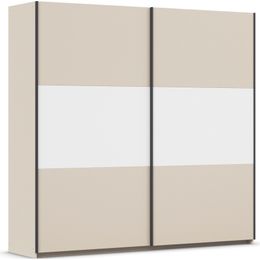 Schwebetürenschrank Rauch "Neo" Schränke Gr. B/H/T: 218 cm x 210 cm x 59 cm, 2 St., beige (champagner, alpinweiß) mit großzügigem Stauraum und vielfältigen Farbkombinationen