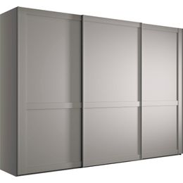 Schwebetürenschrank Wiemann "Göteborg" Schränke Gr. B/H/T: 295,2 cm x 220 cm x 67 cm, 3 St., grau (kieselgrau, dekor) Querriegel und Griffleisten im Korpusfarbton