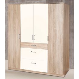 Kleiderschrank wimex "Click" Schränke Gr. B/H/T: 180 cm x 199 cm x 58 cm, 4 St., weiß (struktureichefarben hell, weiß) Drehtürenschrank Kleiderschrank Schränke ohne Spiegel