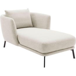 Sch&ouml;ner Wohnen Kollektion Chaiselongue "Pearl - 5 Jahre Hersteller-Garantie, auch in Boucl&eacute;", wei&szlig;, B:101cm H:71cm T:161cm, 16% Baumwolle, 79% Polyester, 5% Polyacryl, SCH&Ouml;NER WOHNEN-KOLLEKTION, Sofas, Chaiselongue, Ma&szlig;e (B/H/T): 101/71/161 cm, F&uuml;&szlig;e aus Metall
