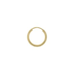 Paar Creolen Vivance "585/- Gelbgold glanz 15mm" Ohrringe Gr. ONE-SIZE, Gold, gelb Damen