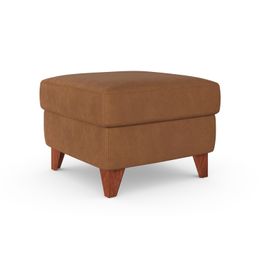 Hocker Machalke "pablo" Gr. B/H/T: 65 cm x 44 cm x 65 cm, Leder RUSTICO, braun (sand rustico)