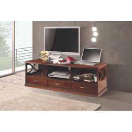 TV-Board Home Affaire "TV-Board Benaco" Sideboards Gr. B/H/T: 150cm x 48cm x 48cm, 3 St., braun (nuss) Breite 150 cm