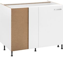 Eckunterschrank Optifit "Parma" Schränke Gr. B/H/T: 100 cm x 87 cm x 58,4 cm, Komplettausführung, weiß Breite 100 cm