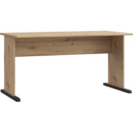 Schreibtisch FORTE "Tempra" Tische Gr. B/H/T: 144cm x 72cm x 72cm, braun (artisan eiche) Breite 144 cm