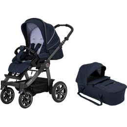 Kombi-Kinderwagen Hartan "Racer GTS - Casual Collection" blau (navy stripes) Baby Kinderwagen mit Kombitasche; Made in Germany