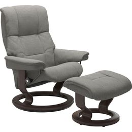 Fußhocker stressless "Mayfair" Hocker Gr. B/H/T: 55cm x 38cm x 39cm, ROHLEDER Stoff Q2 FARON, Classic Base Wenge, grau (grey q2 faron) mit Classic Base, Gestell Wenge