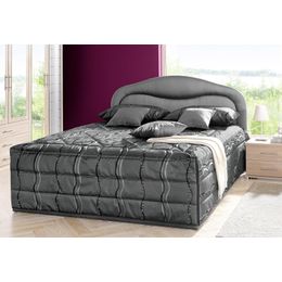 Polsterbett, grau, B:152cm L:212cm, Bezug Bett: Jacquard (100% Polyester);Bonnell-Federkernmatratze: Baumwoll-Mischgewebe (51% Polypropylen, 39% Polyester, 10% Baumwolle);Kaltschaummatratze: 100% Polyester, Bezug abnehm- und waschbar bis 60C Polyester), Westfalia Schlafkomfort, Betten, mit Bettkasten