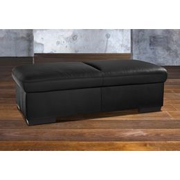 Hocker exxpo - SOFA FASHION "Salerno" Gr. B/H/T: 140 cm x 46 cm x 67 cm, Lu x us-Kunstleder, schwarz Polsterhocker Hocker