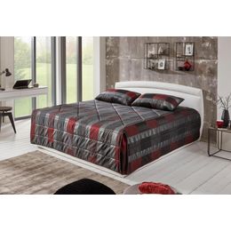 Polsterbett, weiß, B:210cm L:210cm, Bezug Bett: Kunstleder;Bonnell-Federkernmatratze: 51% Polypropylen, 39% Polyester und 10% Baumwolle;Kaltschaummatratze: 100% Polyester, Bezug abnehm- und waschbar bis 60C, Westfalia Schlafkomfort, Betten, inkl. Bettkasten bei Ausführung mit Matratze