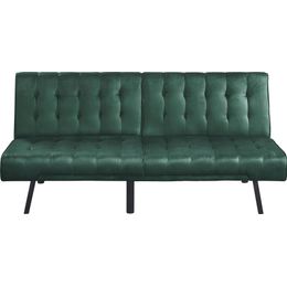 2-Sitzer "Pierre", gr&uuml;n, B:180cm H:82cm T:86cm, ATLANTIC HOME COLLECTION, Sofas, Schlafsofa, mit 3-stufiger Rasterfunktion, mit Wellenunterfederung