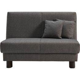 ell+ell Schlafsofa ELL + ELL "Enny", grau, B:125cm T:100cm, Sofas, Schlafsofa, Liegefl&auml;che Breite 120 oder 140 cm, Liegeh&ouml;he 40 cm, F&uuml;&szlig;e schwarz