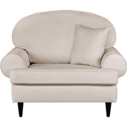 Sessel Home Affaire "Vitreux", beige, B:117cm H:95cm T:100cm, 100% Polyester, Sessel, Einzelsessel, auch in Bouclé-Bezug, B/T/H: 117/100/95 cm