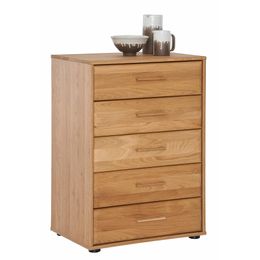 Hochkommode Wiemann "Lido" Sideboards Gr. B/H/T: 60 cm x 86 cm x 43 cm, braun (eiche) Breite 60 cm