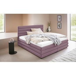 Polsterbett "Maylis", rosa (rosé), B:192cm L:211cm, 100% Polyester, LeGer Home by Lena Gercke, Betten, Polsterbett ohne Bettkasten Polsterbett, wahlweise mit und ohne Matratze und Lattenrost, auch in 200cm Breite